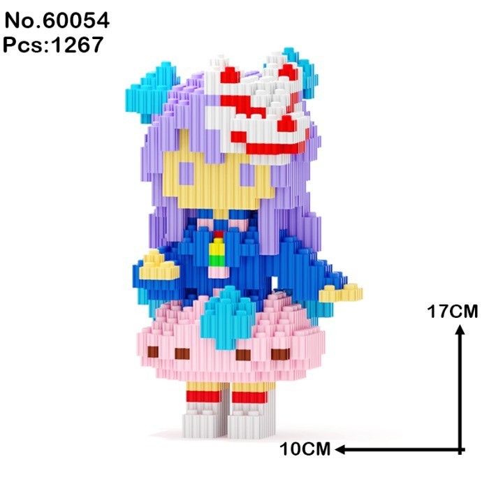 TouHou Project Hakurei Reimu Assembling Building Blocks Action Figure ...
