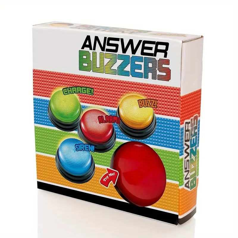 Answer Buzzers for Game Shows 4pcs Game Buzzers with Lights & Sounds ...