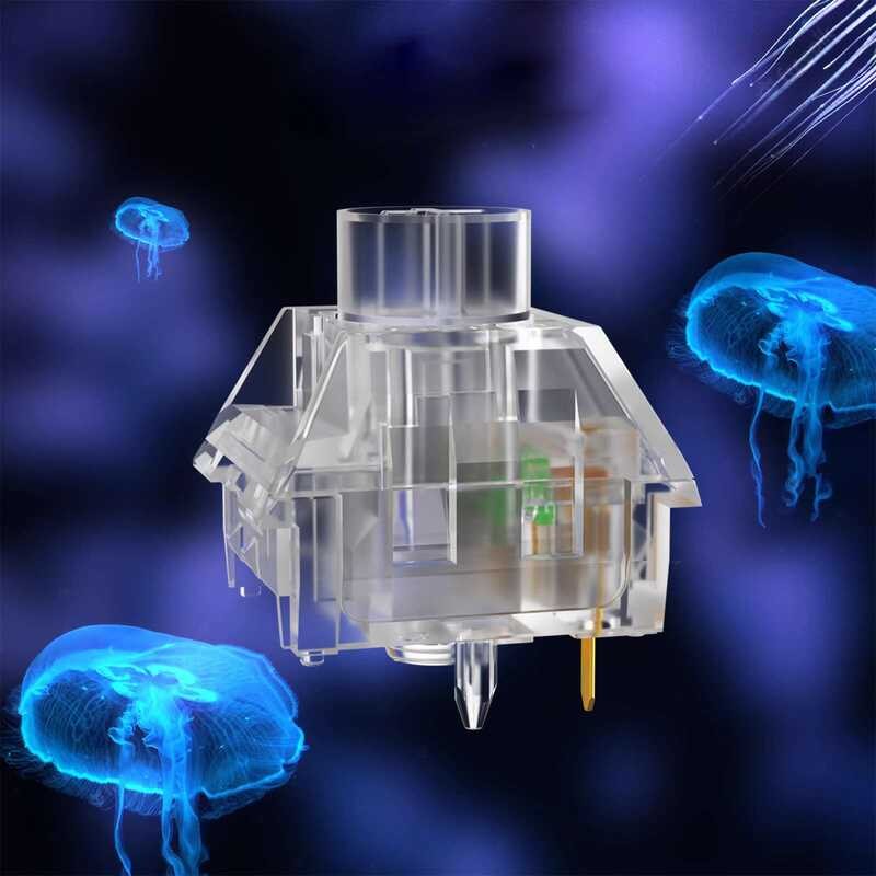 Kailh BOX jellyfish axis fully transparent customized RGB mechanical ...