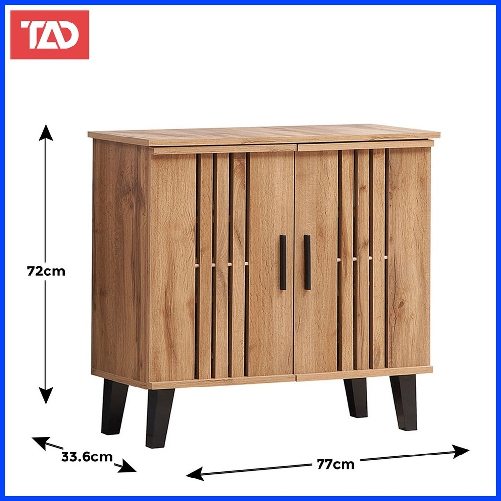 TAD BONNIE 2 WOODEN SHOE CABINET, SHOE RACK, SHOE STORAGE WITH 2 DOOR ...
