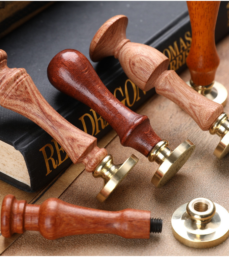Vintage Wooden Handle for DIY Wax Sealing Natural Wood Wax Seal Stamp ...