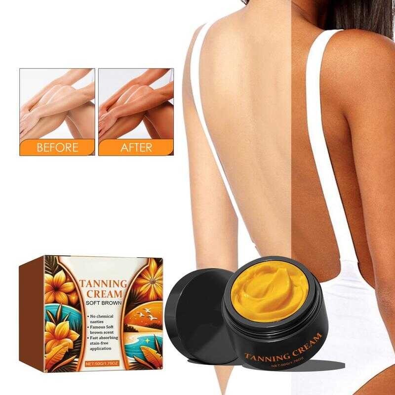 Self-Tanning Lotion Daily Moisturizer Sunless Tanner Women Natural Glow Body Bronzer Cream ...