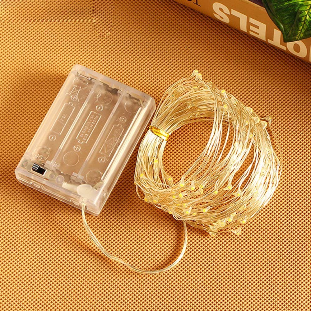 Led String Wire Fairy Garland Battery Operated Home Decor Outdoor ...