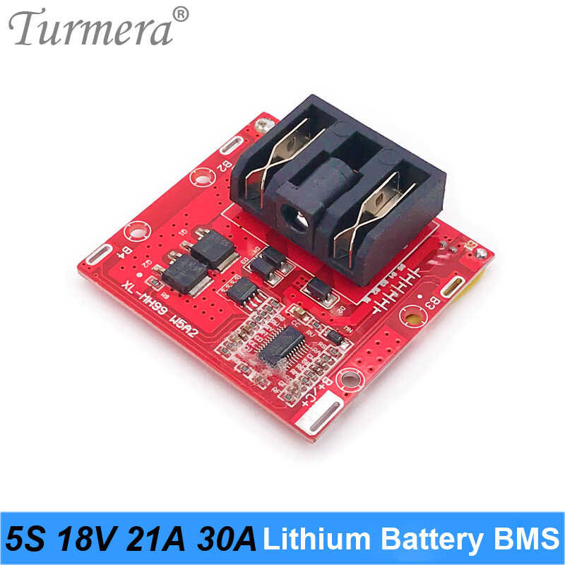 Turmera 5S 30A Lithium Battery BMS Protected Board 18V 21V Screwdriver ...
