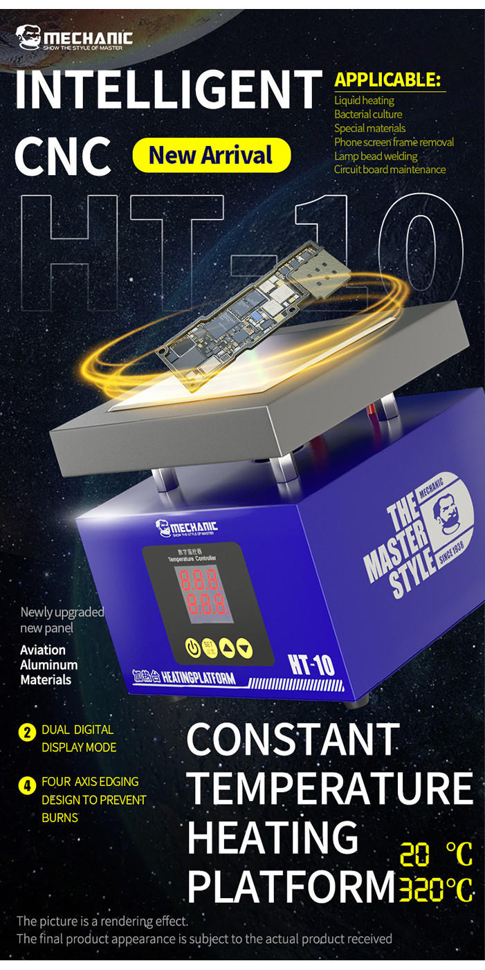 MECHANIC HT-10 Intelligent Constant Temperature Heating Table LED ...