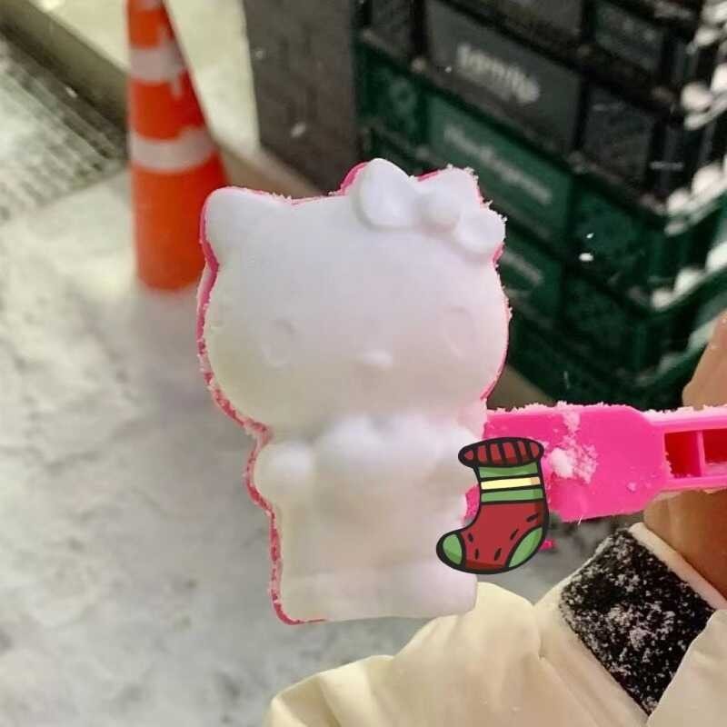 NEW Hello Kitty Sanrio Kawaii Cute Cartoon Mold Snowball Fight Snow ...