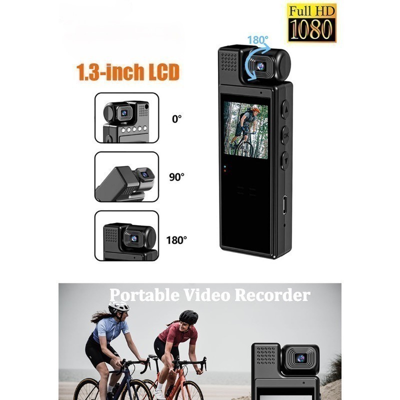 Wifi Mini Camera Full HD 180 Degree Rotating Action Camera Body Digital ...