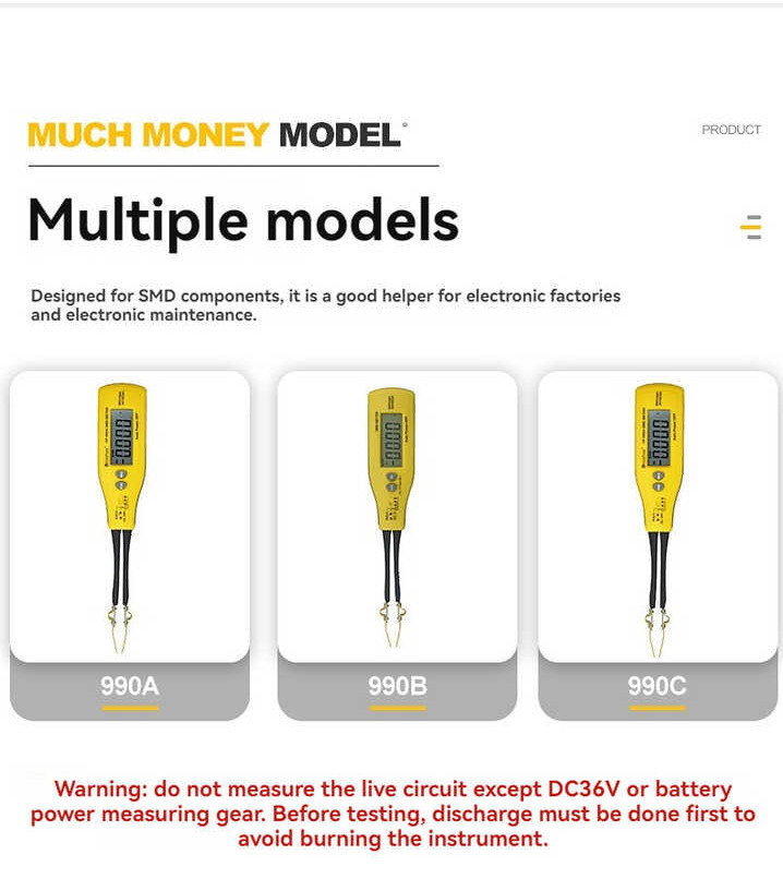 926 Hp-990B SMD Multimeter Diode Capacitance Tweezers Auto Range Meter ...