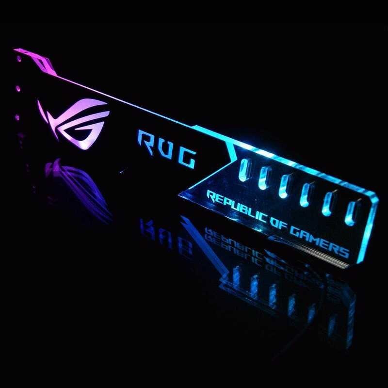 Card Bracket Graphics VGA Support Frame GPU Holder ROG 12V 4Pin Rgb/5V ...
