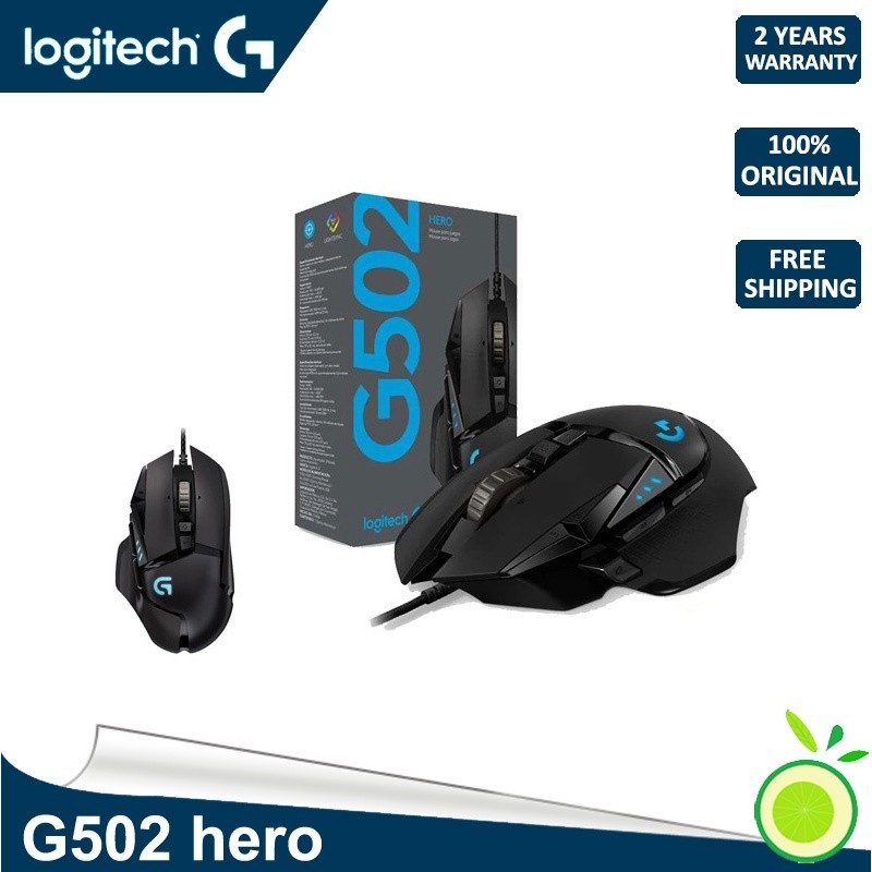 Original Logitech G502 HERO Gaming Mouse 16,000 DPI High Performance ...