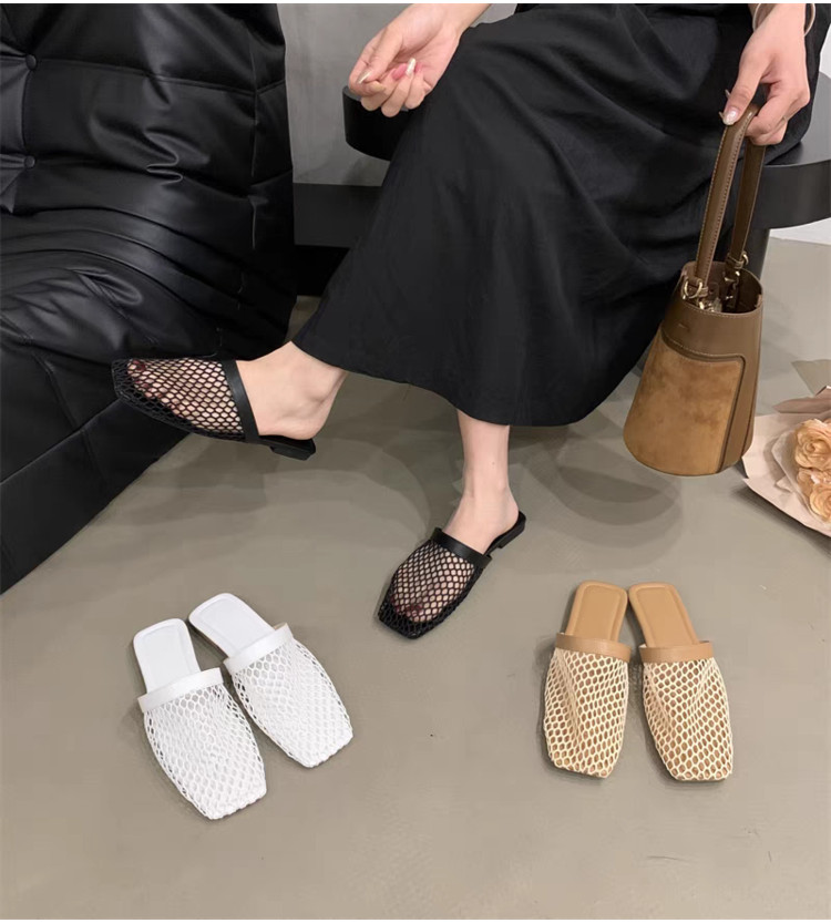 Mesh Slip-on Sandals Women's Fashion | Shopee Philippines