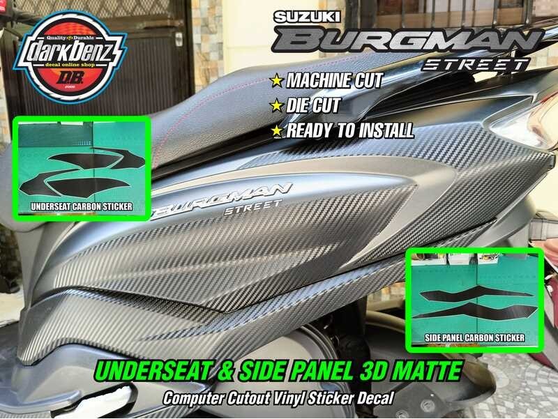 Suzuki Burgman 125 Underseat & Side Panel Cutout Vinyl Sticker - custom ...