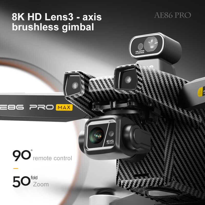 2024 Ae86 PRO Max+ 8000M FPV 8K Dual Camera GPS 5G 3-Axis Brushless ...