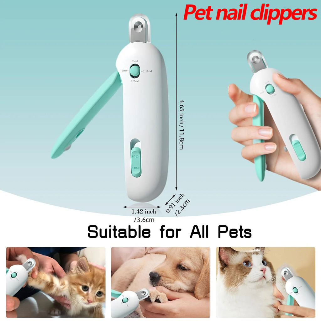 (PHI Stock) 2 In 1 Cat Nail Clipper With Adjustable Circular Hole Gear ...