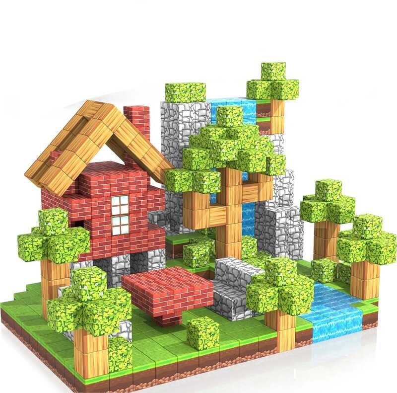 100Pcs Magnetic Blocks Build Construction Cube Building Blocks ...