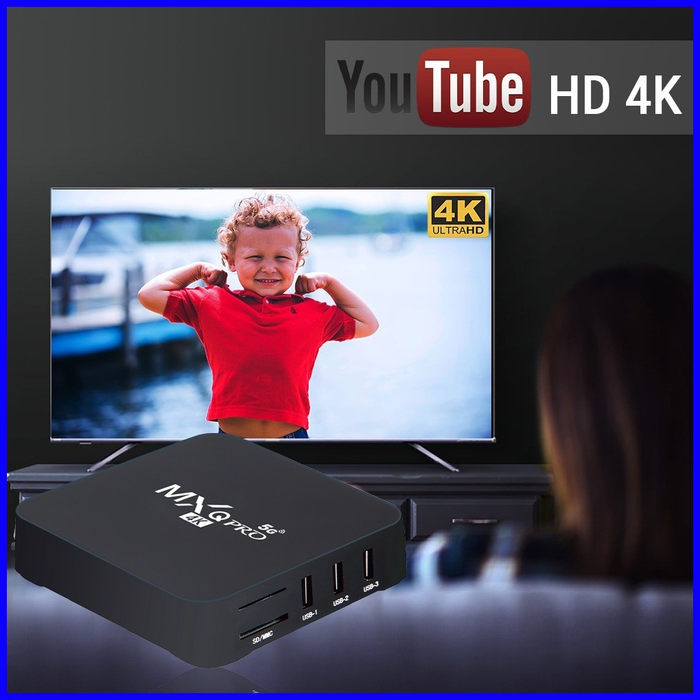 ♂ mxq pro tv box 4k 5g 4gb 64gb android smart digibox tv box for tv netflix wifi box for non sm ...