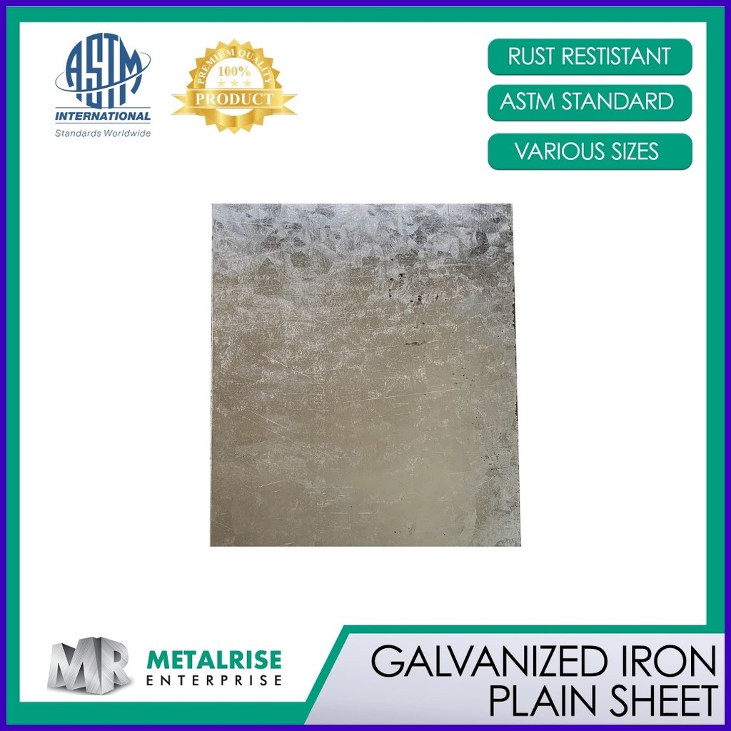 ↑ Galvanized Iron Sheet / GI Sheet 1.0mm (different size dimensions ...