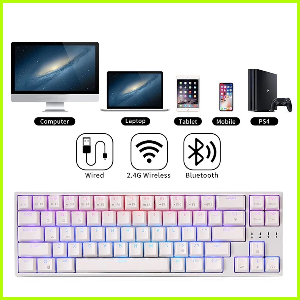 [CLEARANCE] Royal Kludge RK RK68 Plus RK871 RGB 68 Keys TKL Hot Swappable Tri-Mode Mechanical ...
