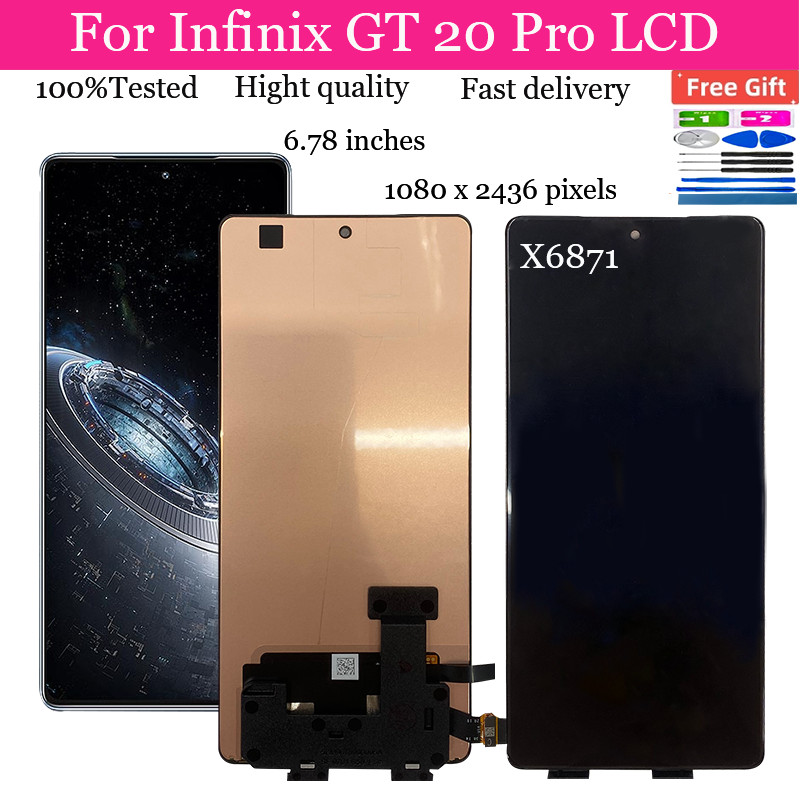 6.78" AMOLED / TFT LCD Display For Infinix GT 20 Pro X6871 Screen Touch ...