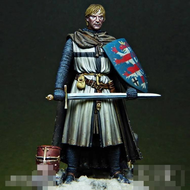 1/24 Resin Character Full Body Model Teutonic Knight Prussian Crusader ...