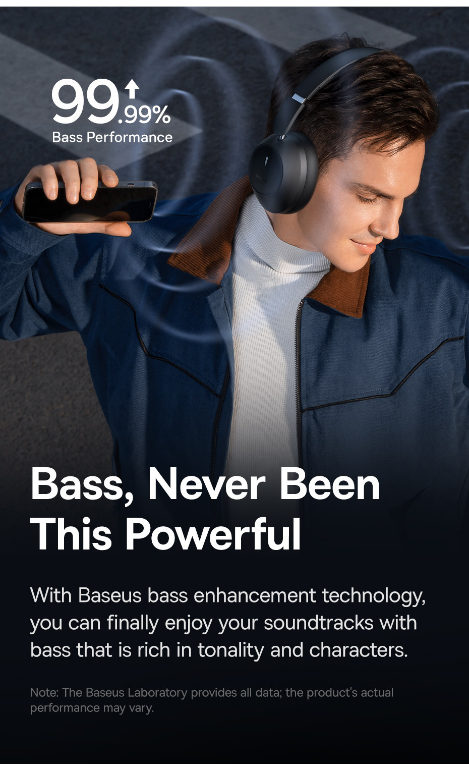 Baseus Bass 30 Max Wireless Headphone Bluetooth V5.3 Earphone -30dB ...