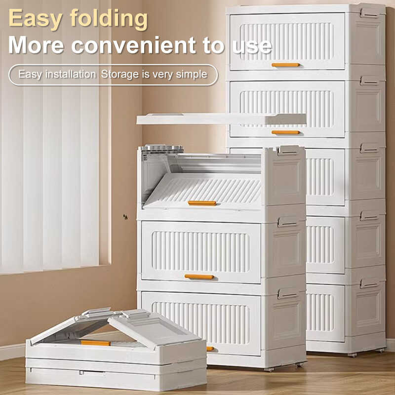 Durabox Cabinet Foldable Drawer Flip Top Storage Box Plastic Wardrobe ...
