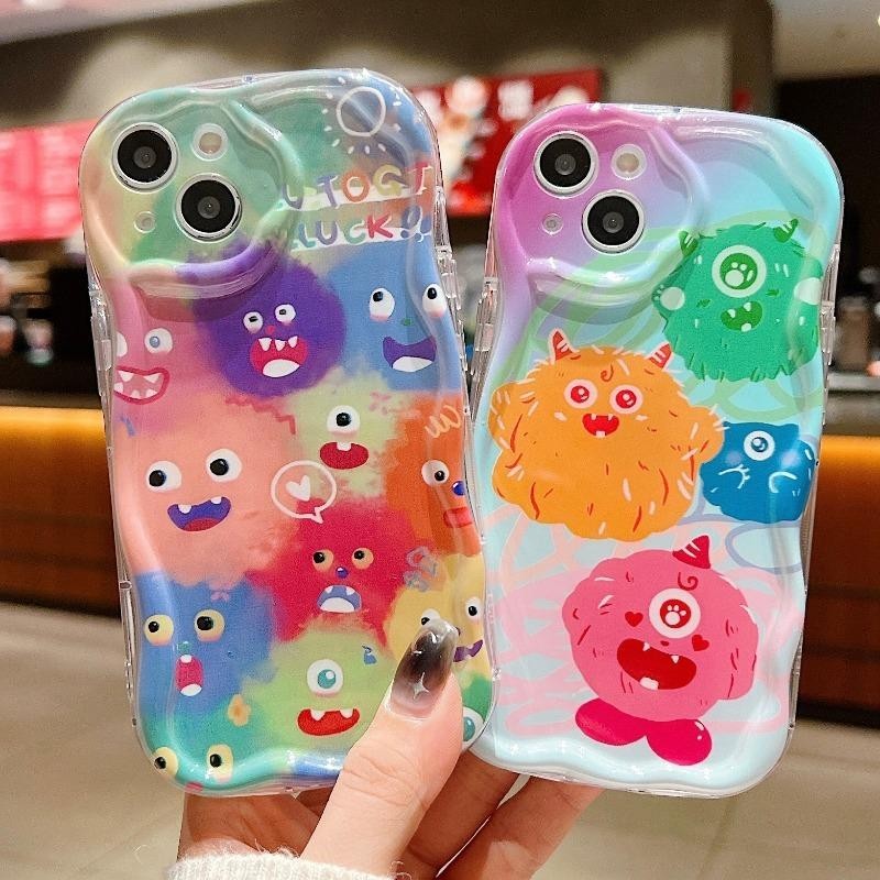 Cartoon Watercolor Monster Case for Vivo Y18 Y27S Y17S Y36 Y38 Y78 Y76 ...