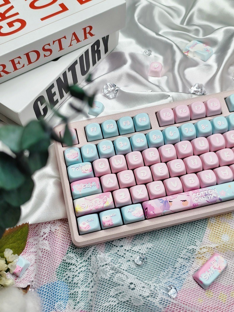 Marshmallow Keycap CSO Profile PBT Five-sided Sublimation Mechanical ...