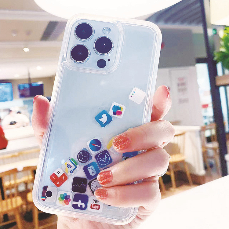 Glitter Small Program Phone Case Compatible with iPhone11 12 13 14 15 ...