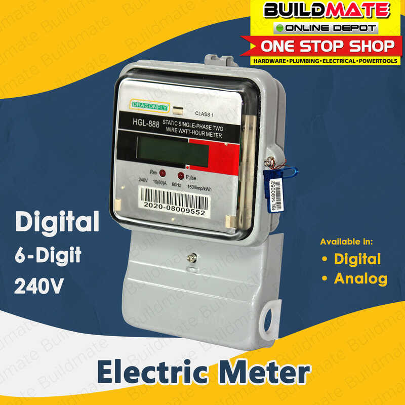 DRAGOY Electric Meter KWH Submeter Digital / ANALOG ERC BUILDMATE ...