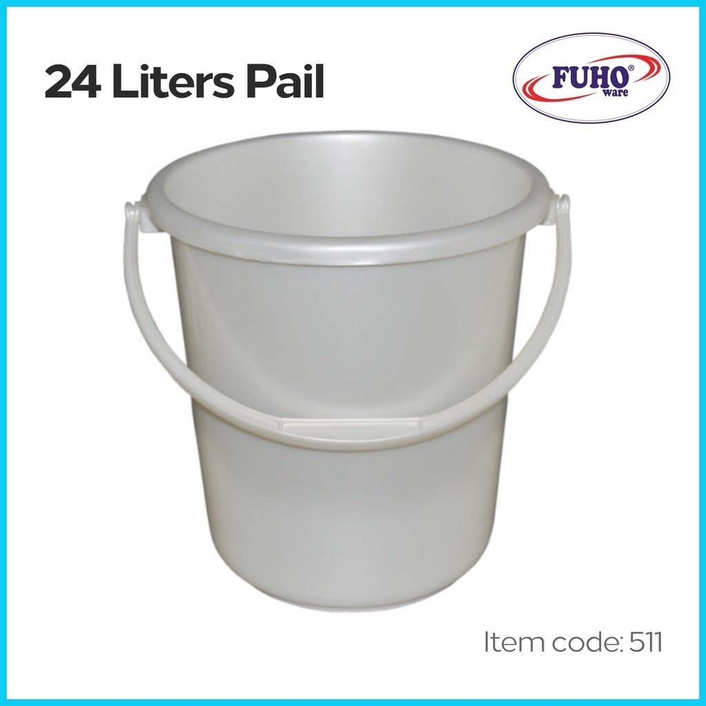 ♣ ☩ FUHO 6 Gallon 24L Pail Without Cover Plastic Handle Container ...