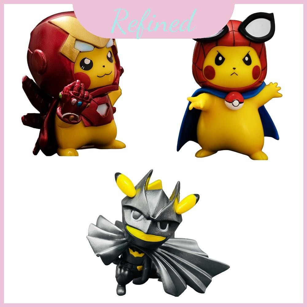 Hero Fun For Marvel Fans Pikachu Figure Spider-man Collection | Shopee ...
