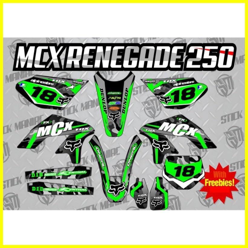 SuperSales mcx renegade 250 decals sticker | Shopee Philippines