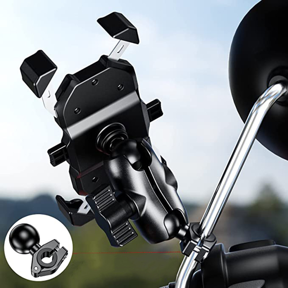 Aluminum Alloy Mount Base with 1" (25.4mm) TPU Ball Motorcycle ...