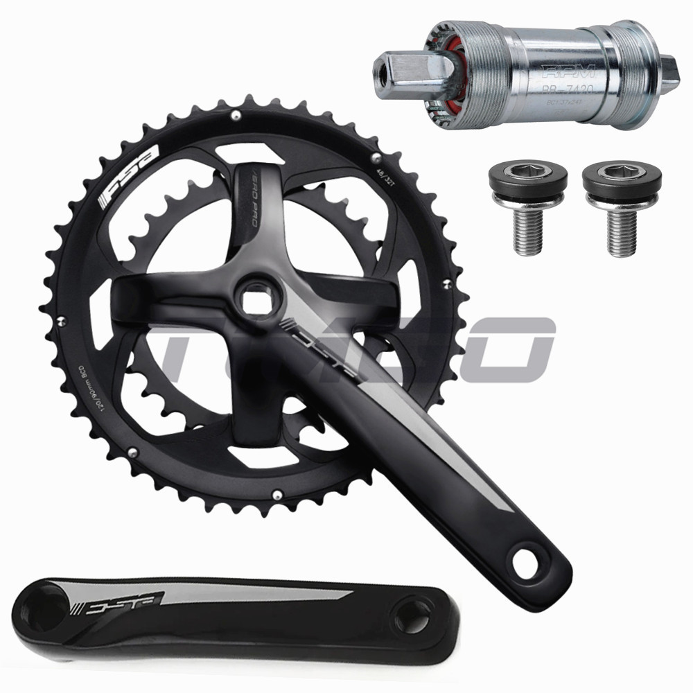 FSA Vero Pro Gravel Road Bike 2×9/10/11 Speed Square Taper Crankset 48 ...
