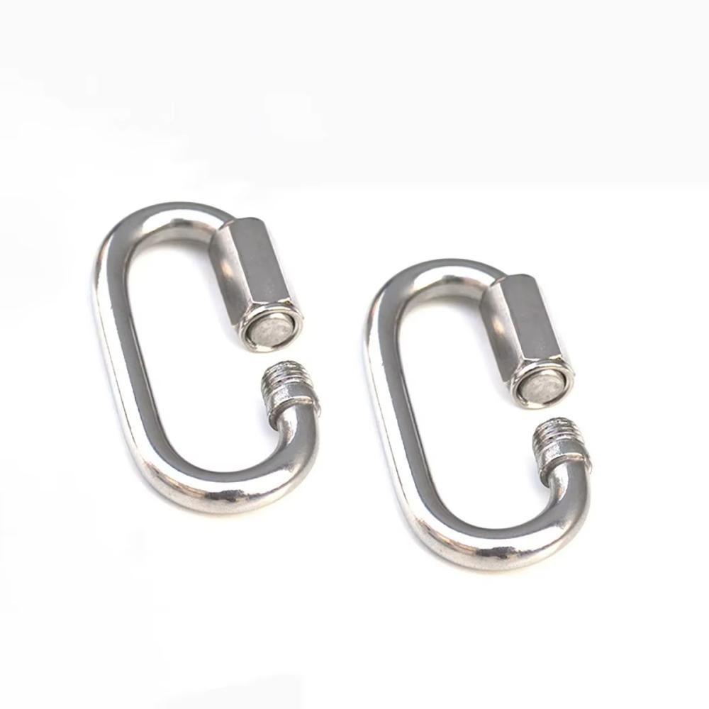 1Pcs 304 Stainless Steel Oval Triangle Carabiner Connecting Ring Quick ...