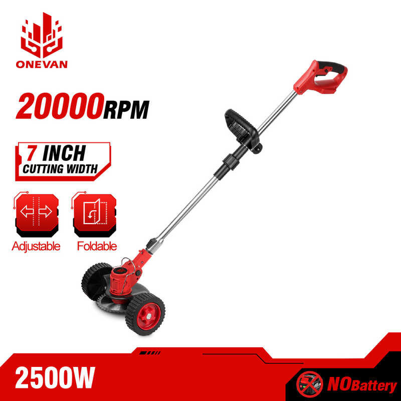 ONEVAN 20000Rpm Electric Lawn Mower Cordless Grass Trimmer Adjustable ...
