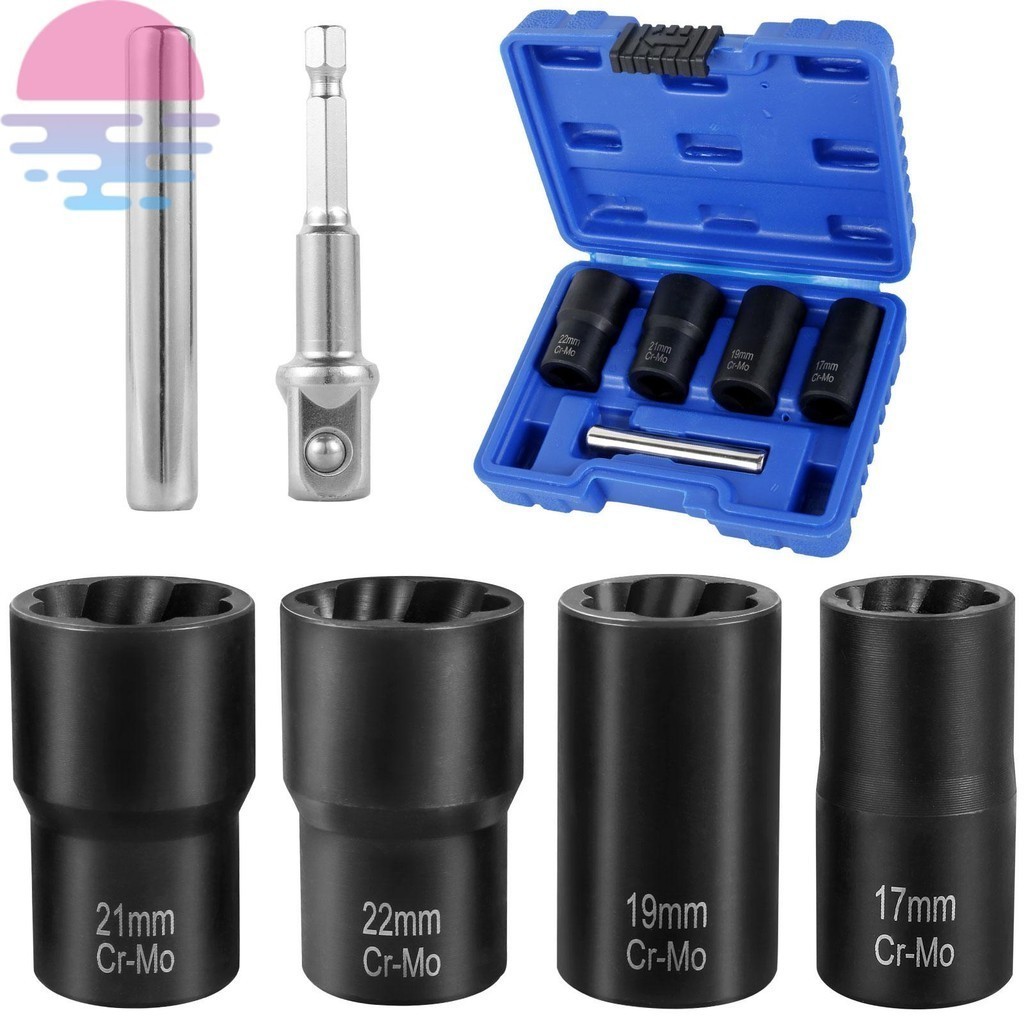 " 6Pcs Bolt Nut Extractor Set Metal Damaged Bolt Nut Remover Tool ...
