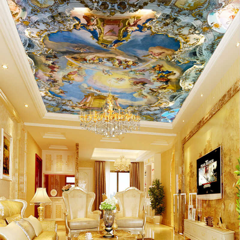 Oil Custom Angel Painting Large Wall Mural Frescoed Western European ...
