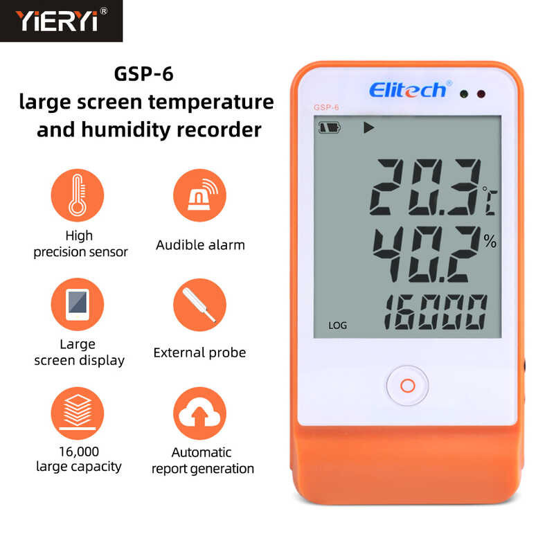 Digital Elitech New USB Temperature Humidity Data Logger Rc-4/Rc-4Hc/Rc ...