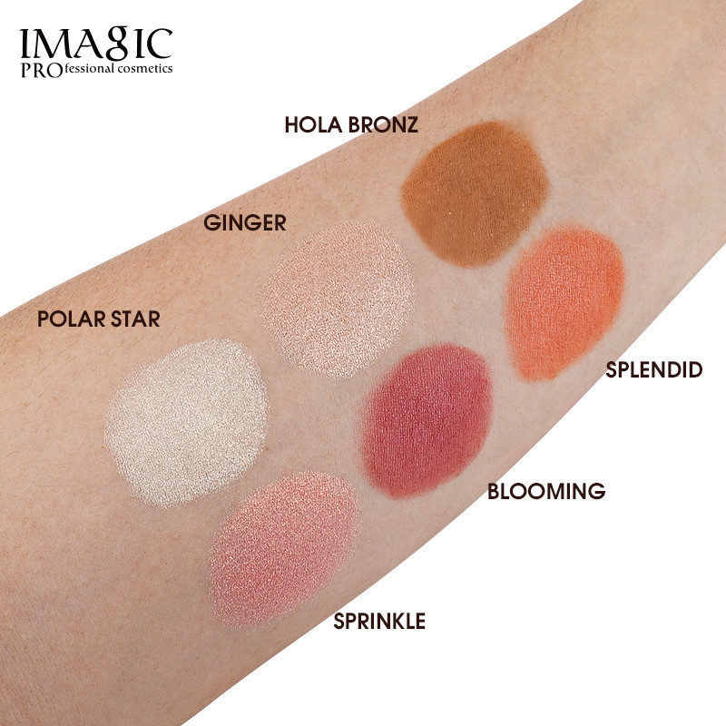 New Product 6 Colors Face Comprehensive Disk Blush Highlight Trimming ...