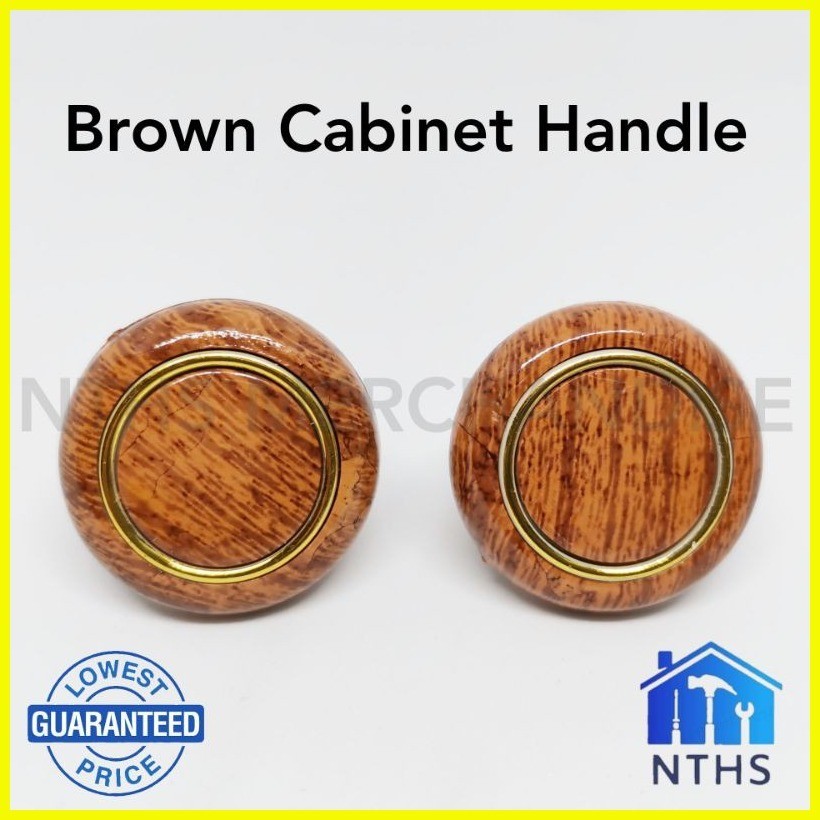 ๑ ℗ 2 pcs. Brown Round Cabinet Handle (Button Type) | Shopee Philippines