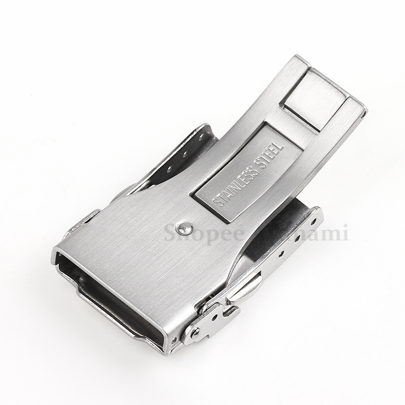 304 Stainless Steel Watch Buckle Clasp 18mm Metal Folding Buckle for ...