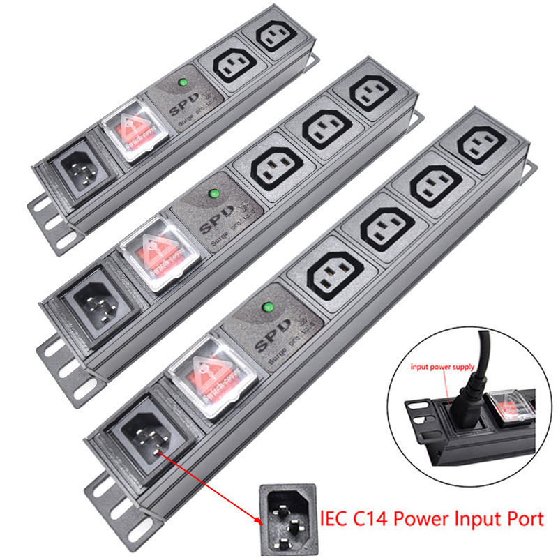 Pdu Power Distribution Unit Iec C14 Interface Surge Protection 2 13ways C13 Outlets Socket