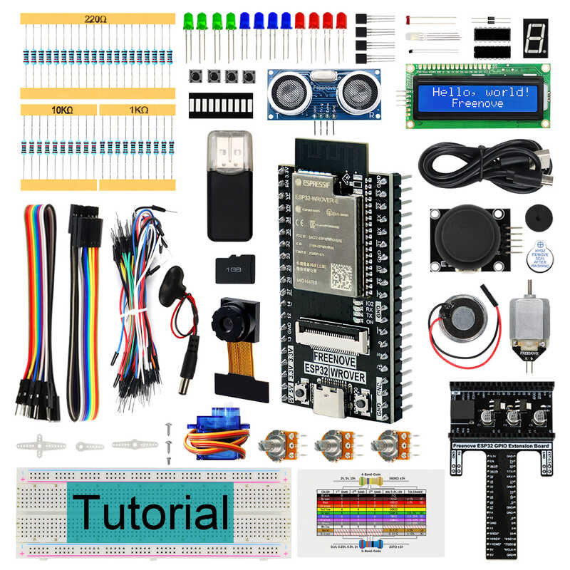 Super Freenove Starter Kit For Esp32 Wrover Cam Wireless Python C Code 522 Page Detailed