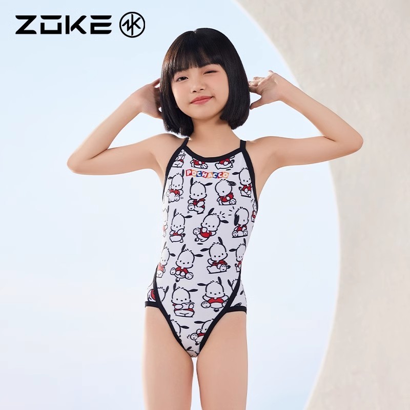 Zoke Coach Recommend Girls Professional Swimsuit Anti-Chlorine And Hydrophobicchildren'S One ...
