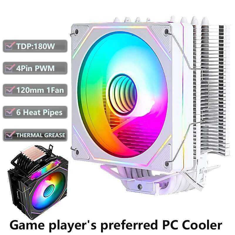 PC Air-Cooled 120Mm Fan X79 X99 Am3 Am4 AMD Processor 4/6 Heat Pipe ...