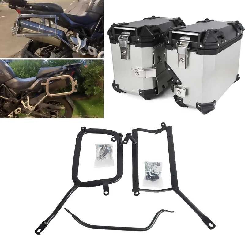 Aluminum Alloy Motorcycle Top Box Lage Panniers Saddlebag Bracket Rack ...