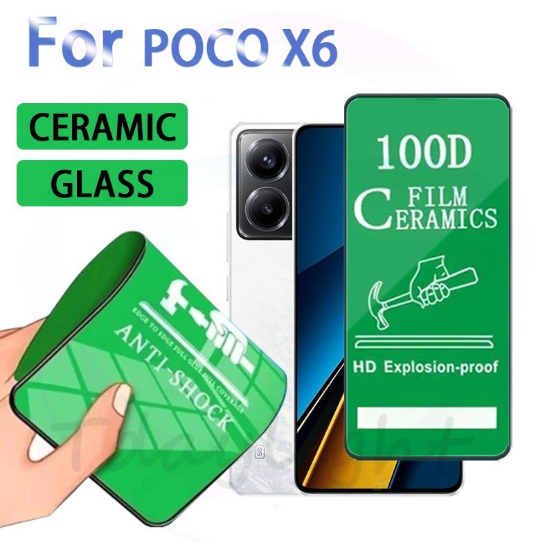 100D HD Full Coverage Ceramic Soft Glass Film For POCO X6 X6 Pro X6 Neo ...