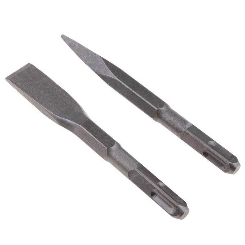 Hammer Home Rotary Drill Bits Set - Point And Flat Chisel With Carry ...